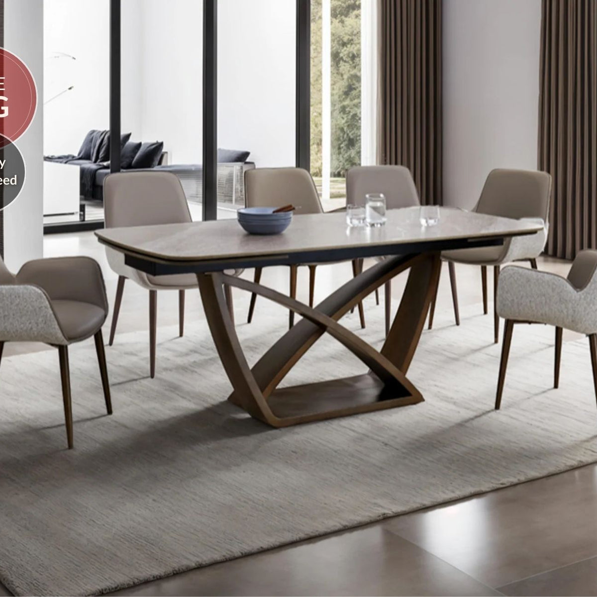 Denali Extendable Dining Table and 6 Denali Chairs Set – NCF Living