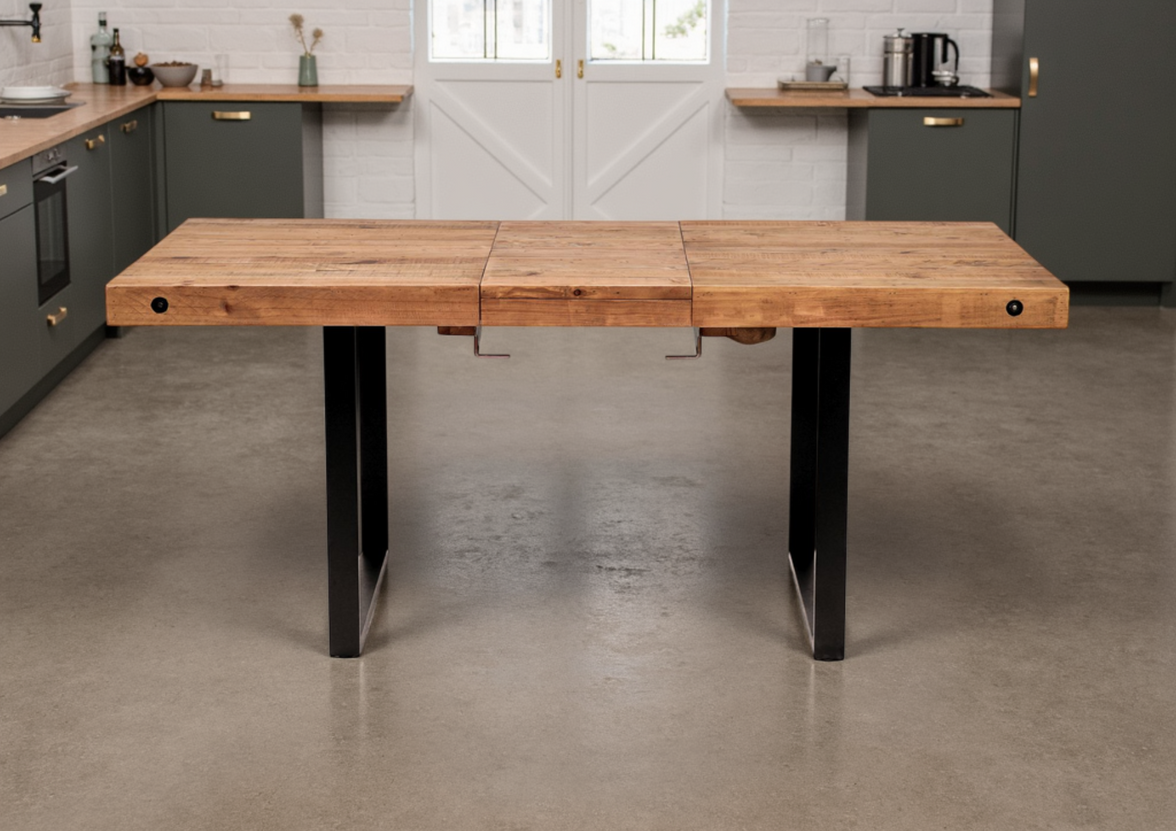 Oregon 140/180 Extendable Dining Table in Reclaimed Timber