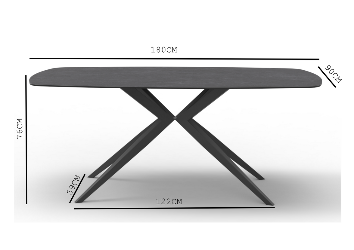 Lago Rectangle Ceramic Dining Table